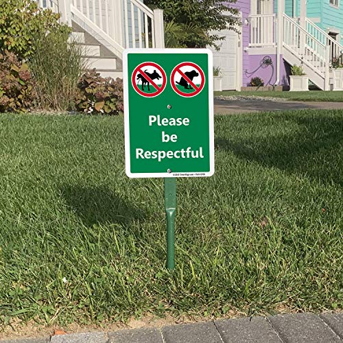 Please Be Respectful Sign No Dog Pooping or Peeing Sign for Yard | 21 ...