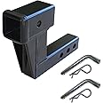 Amazon.com: MaxxHaul 50909 Trailer Hitch Riser for 2 inch Receiver with ...