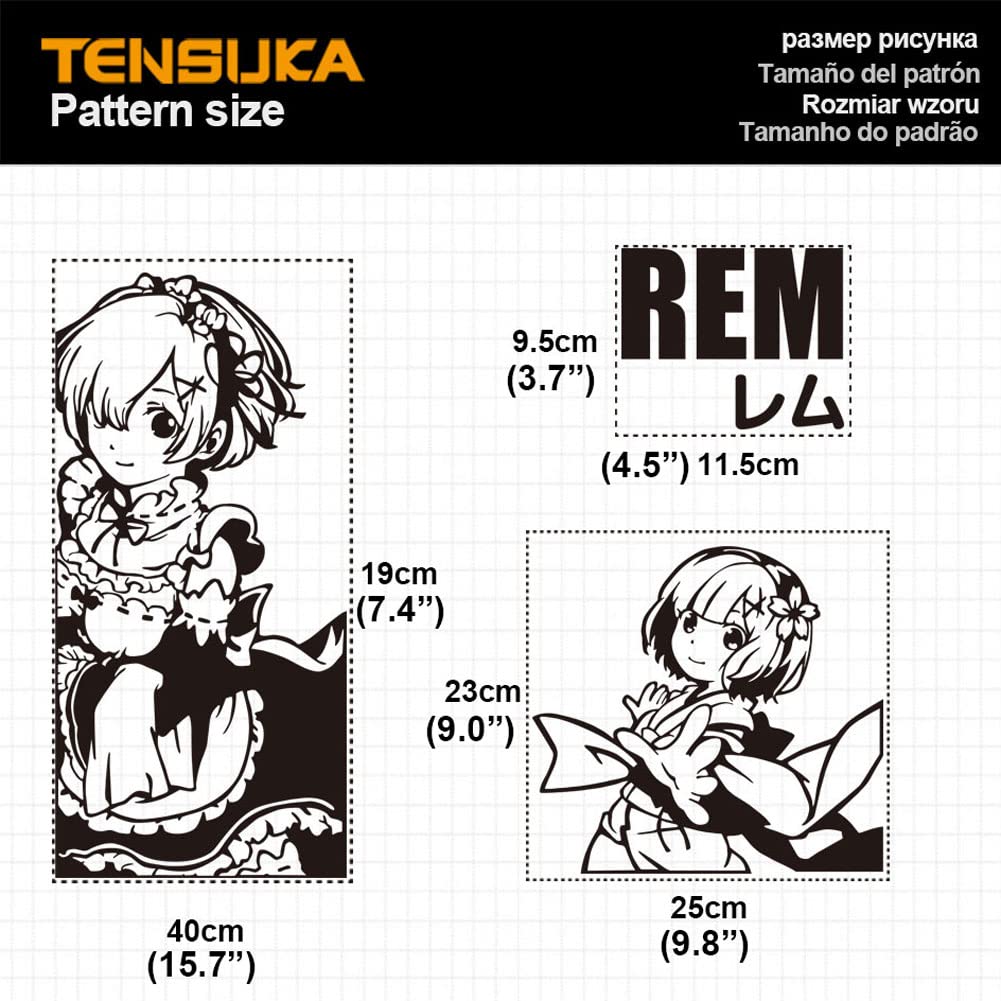 Mua Rem Anime Stcikers for PC Case,Cartoon Decor Decal for ATX Mid ...