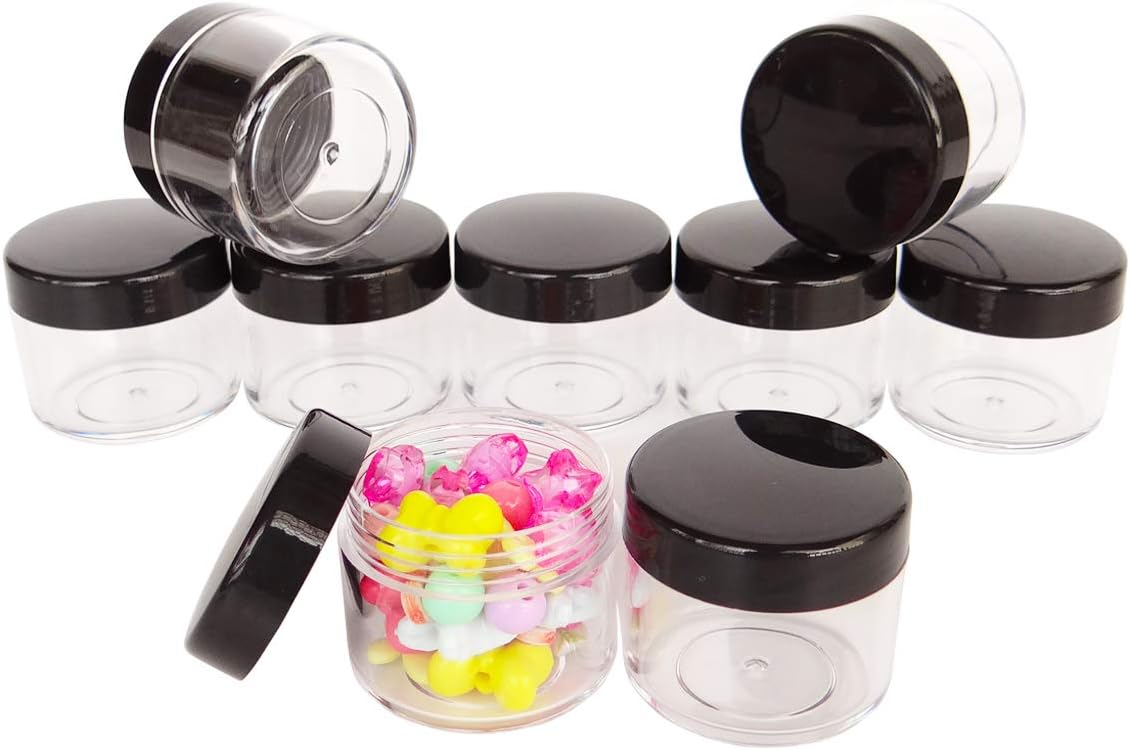GreatforU 16pack 20ml Empty Sample Jars, Refillable Cosmetic Container ...