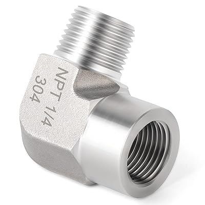 Taisher 2pcs 304 Stainless Steel 90 Degree Barstock Street Elbow 1/2 Inch NPT Male Pipe to 1/2 ...
