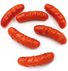 Amazon.com: LONG XIN SERIES 6 PCS Simulated Hot Dog Fake Sausage ...