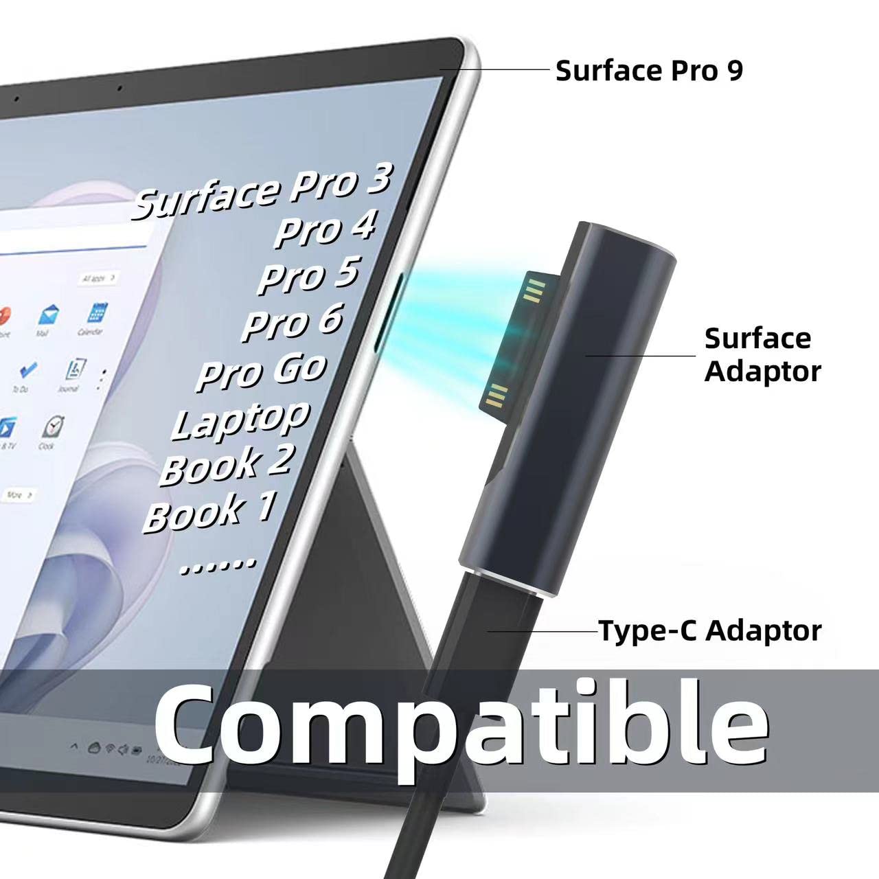 Mua Surface Connector to USB-C Charging Adapter, DC15V 102W Type C ...