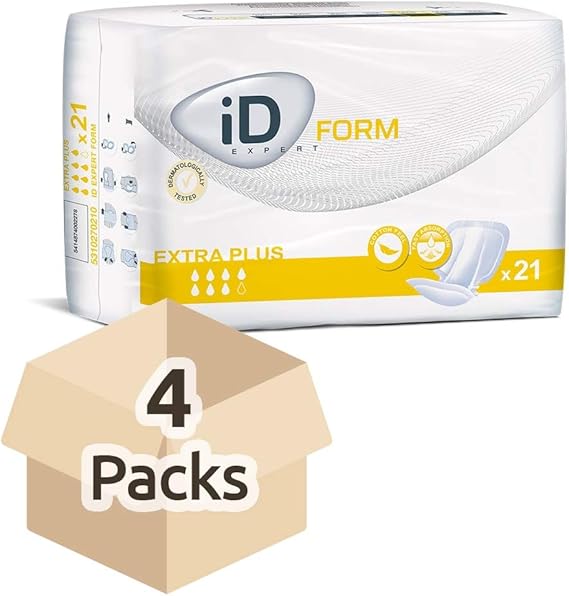 iD Expert Form 3 (Cotton Feel) Incontinence Pads - Extra Plus (4 Packs ...