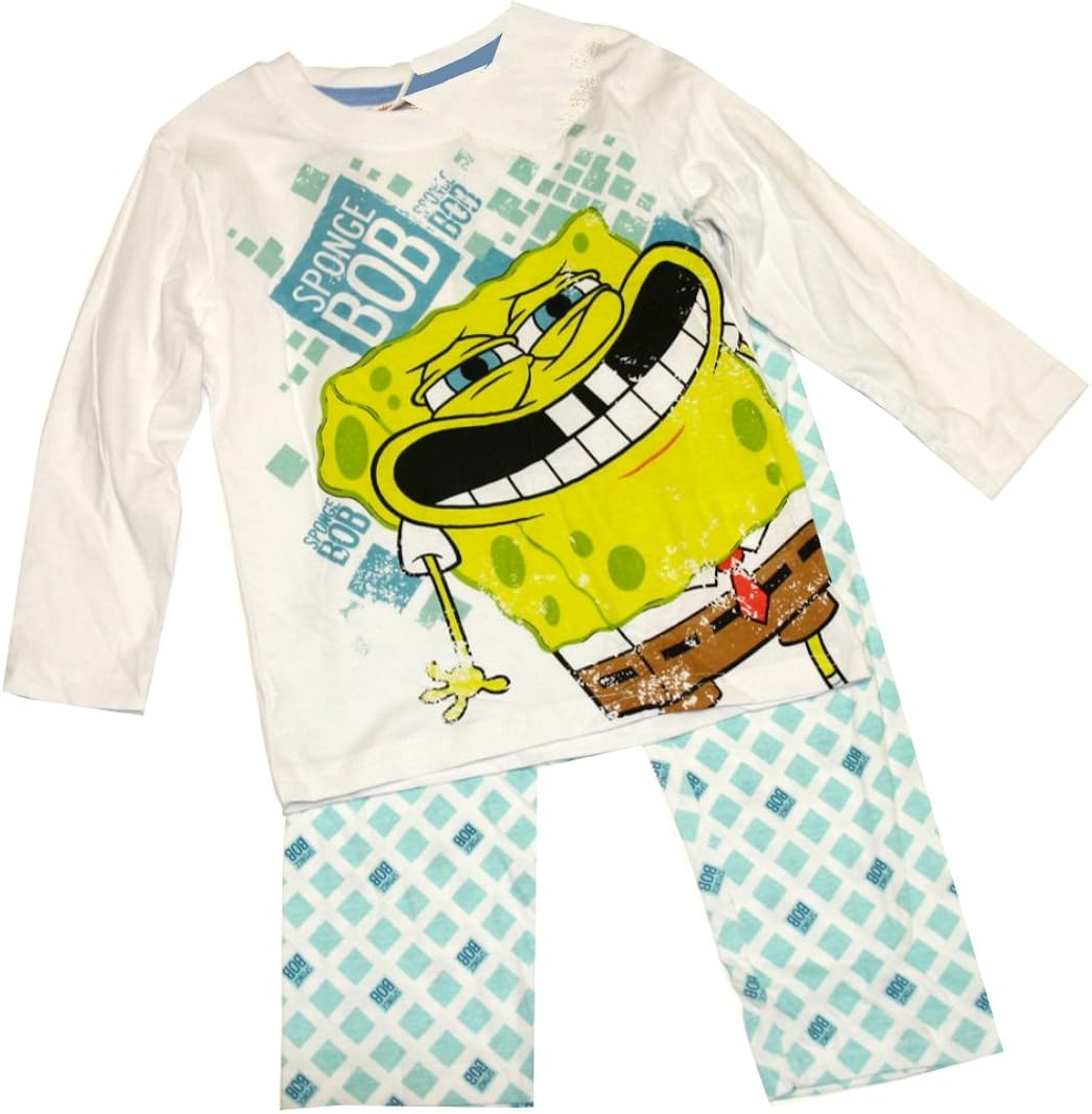 SpongeBob Pyjama/Schlafanzug mit witzigem Motiv - 116: Amazon.de ...