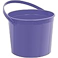 Amazon.com: Amscan New Purple Plastic Bucket with Handle - 6.25" x 4 1/ ...