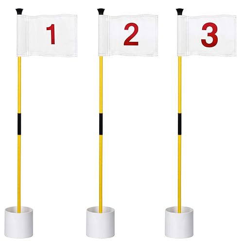 KINGTOP Miniature Golf Flagstick, Practice Putting Green Flags for Yard ...