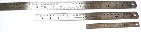 s.i enterprisess Stainless Steel Scale/Ruler, 15,30,60cm - Pack of 3 ...