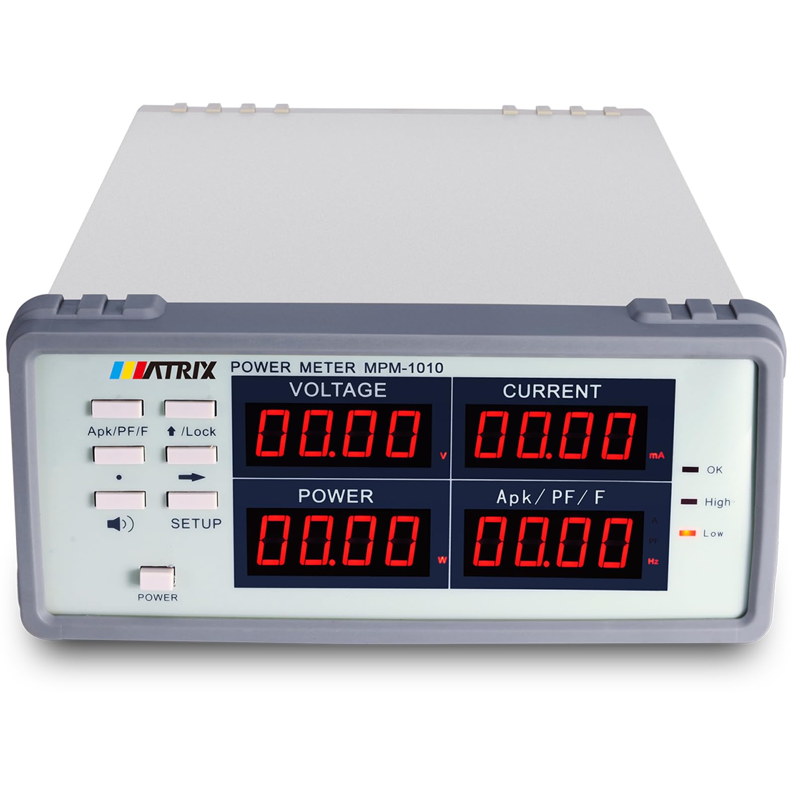MATRIX Power Meter MPM-1010, Watt Meter 15Hz-650Hz, High Precision Bench Digital AC Power Meters ...