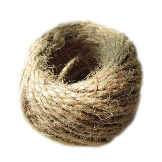 Bluelans® 1 Roll 30m Jute Twine, Natural Thick Jute String 3Ply Jute ...