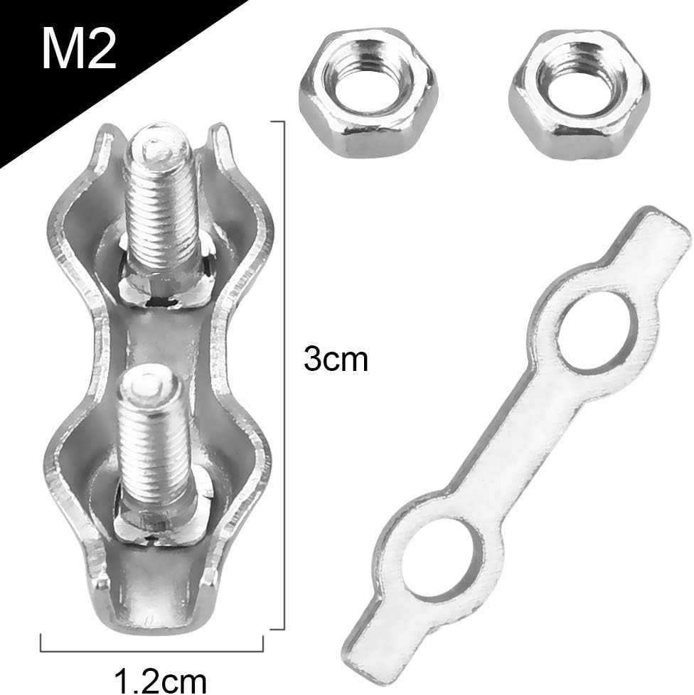 UTRUGAN 12Pcs 304 Stainless Steel Wire Rope Clamp Steel Wire Rope Clamp ...
