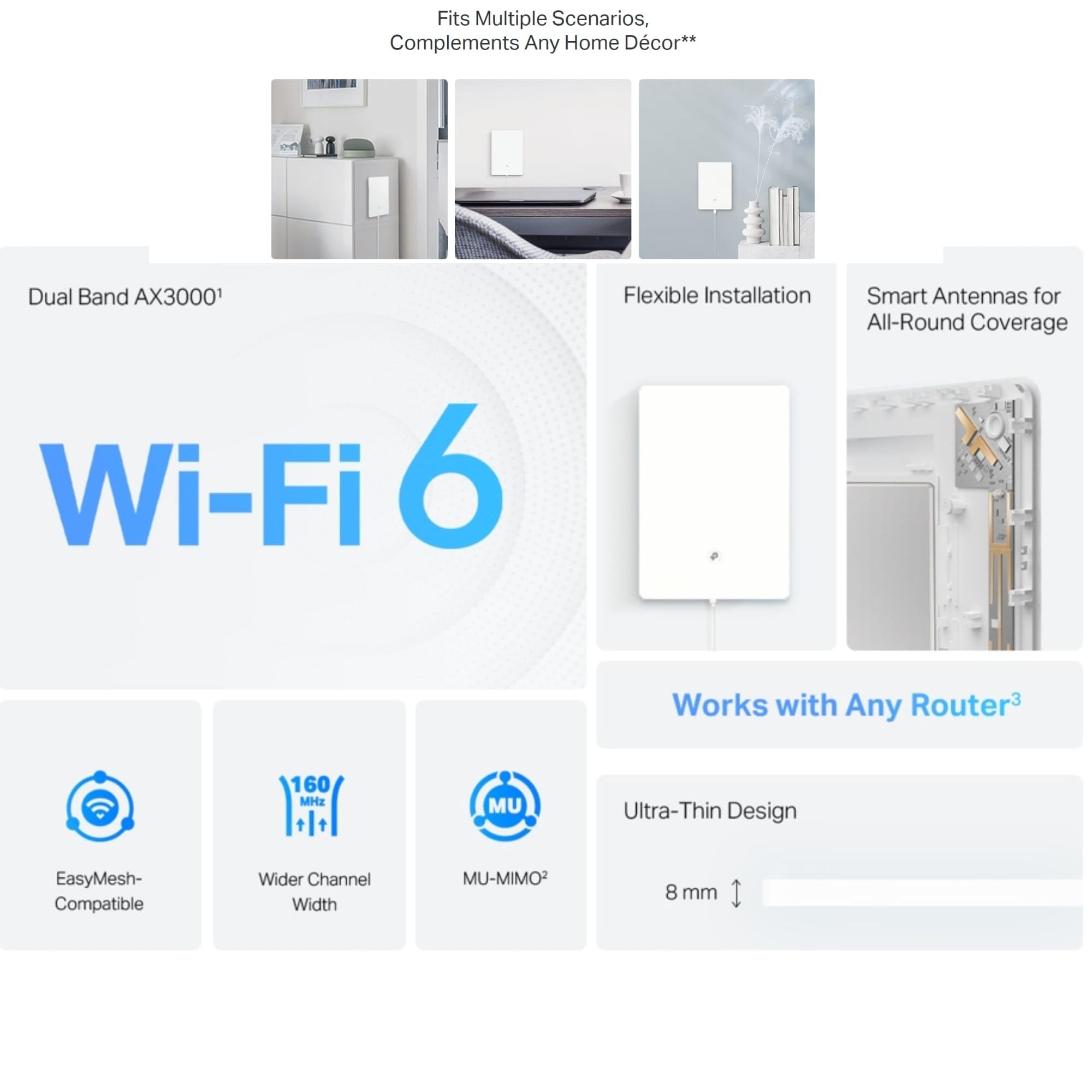 Mua TP-Link Wi-Fi 6 AX3000 Dual-Band Router and Range Extender, OneMesh ...