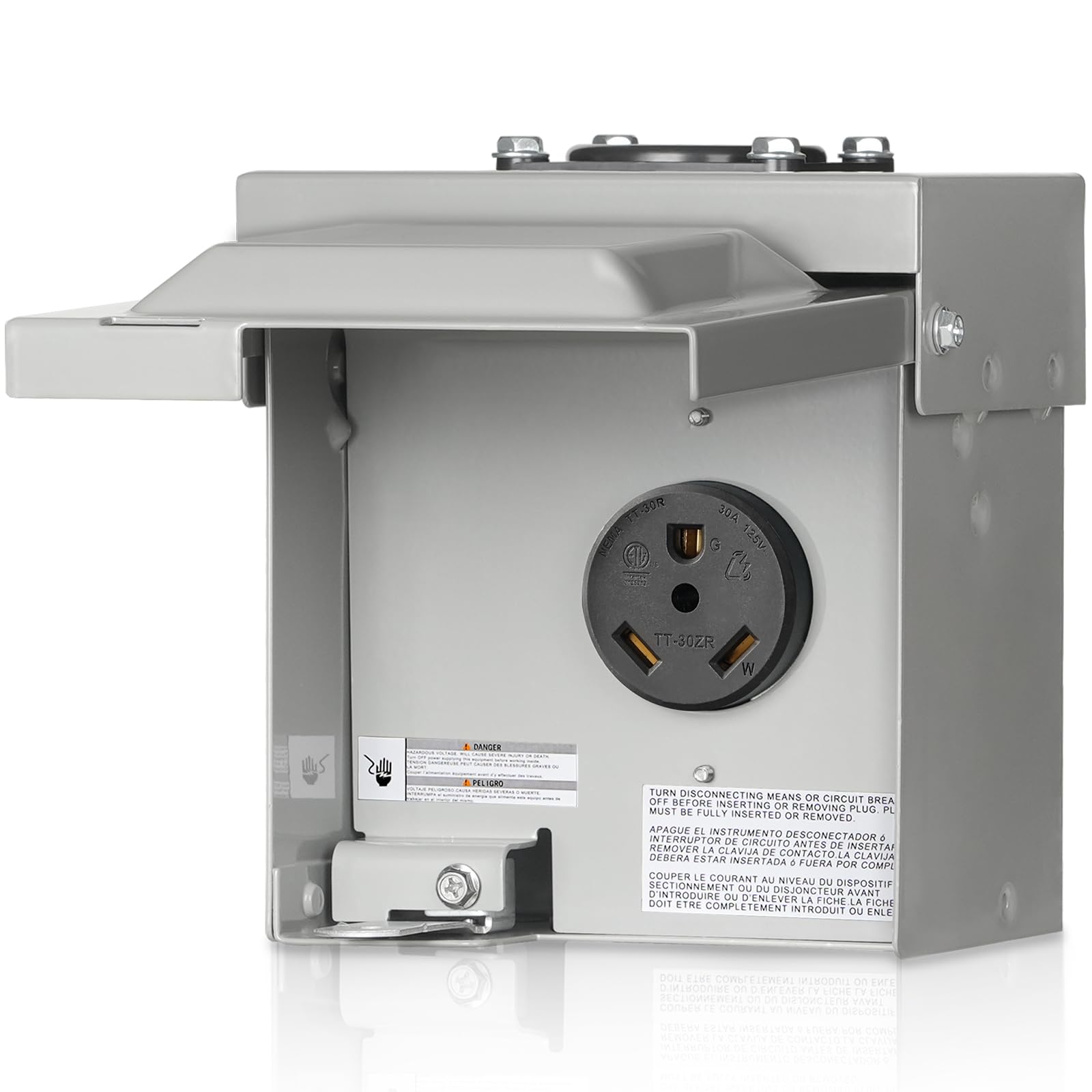 WILAWELS 30 Amp RV Power Outlet Box, 125V NEMA TT-30R RV Outlet ...