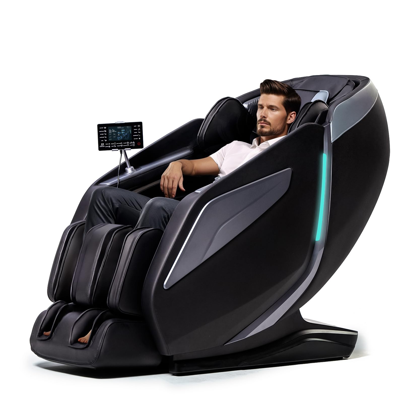 HealthRelife 4D Massage Chair Full Body Zero Gravity Recliner - 55“ SL ...