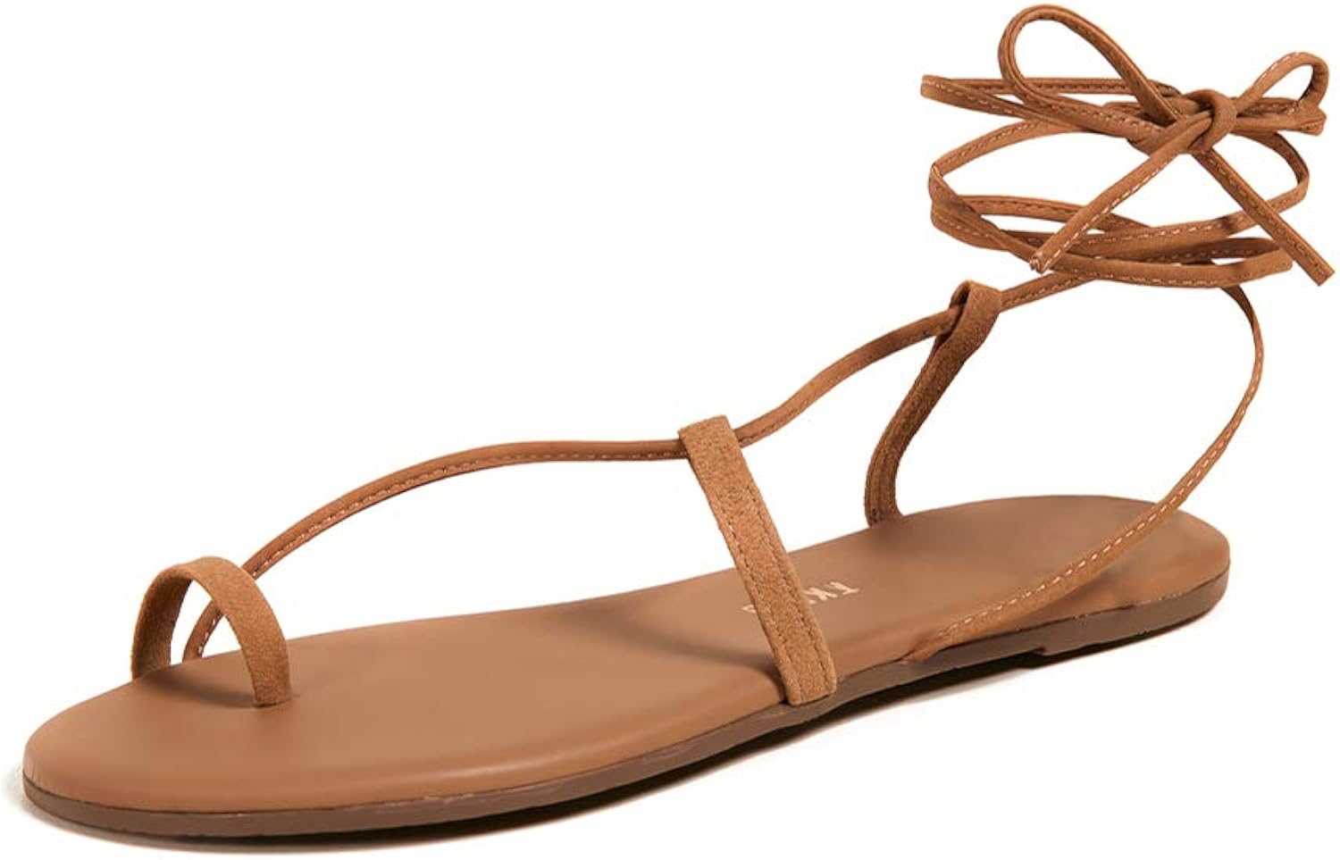 Buy TKEES Women's Jo Lace Up Sandals, Hazelton, Tan, 6 Medium US at ...