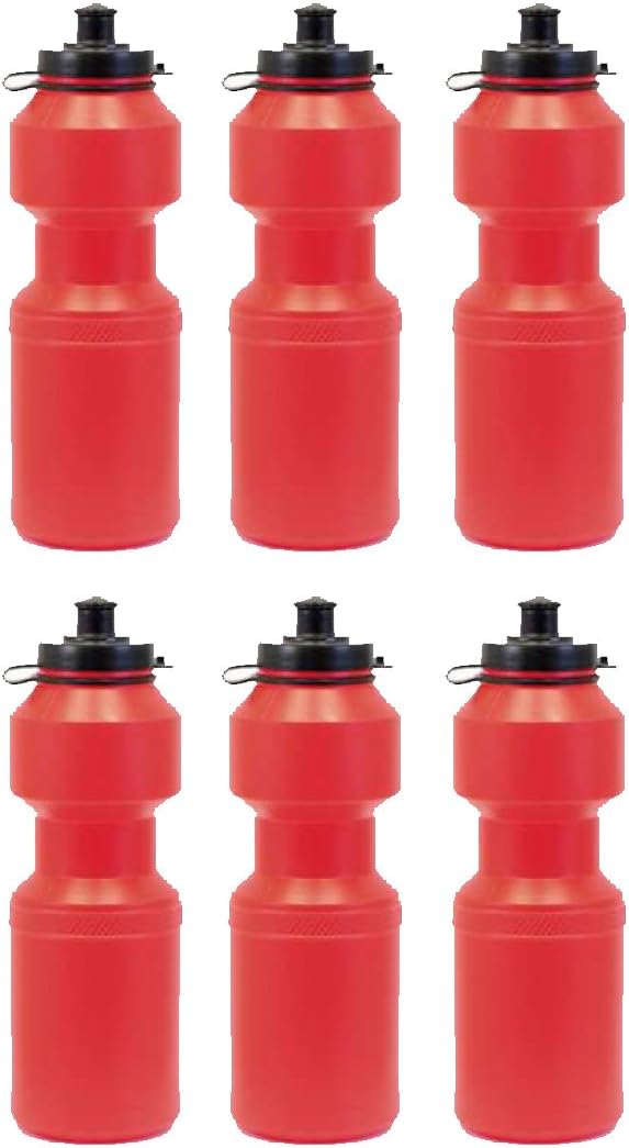 MEGA VALUE 6 x Red 500ml Plastic Water Bottles With Sports Drinking Cap ...