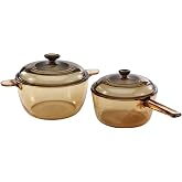 Amazon.com: Visions® 5-piece Dutch Oven Cookware Set with 3.5-liter ...