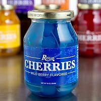 Amazon.com : Regal 16 oz. Light Blue Maraschino Cherries with Stems ...