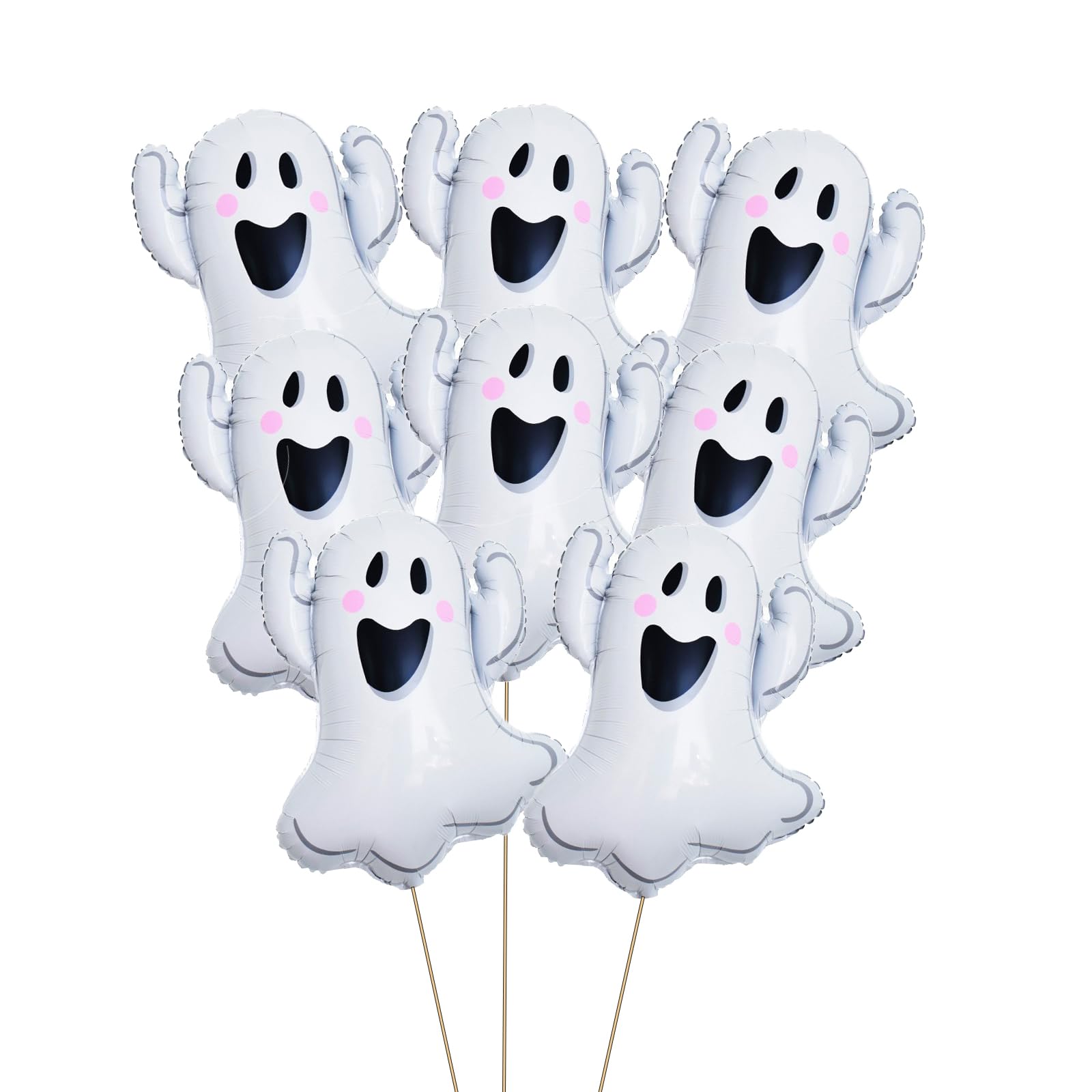 8 PCS Ghost Balloons White Ghost Halloween Balloons, Halloween Balloon ...