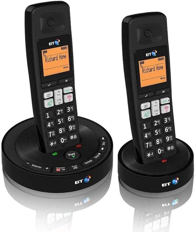BT Trio Cordless Phone with Answering Machine - Black: Amazon.co.uk ...