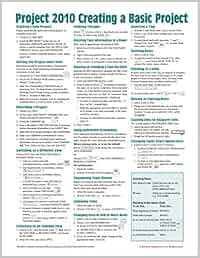 Microsoft Project 2010 Quick Reference Guide: Creating a Basic Project ...