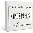Amazon.com: Mimi And Papa Wooden Sign, Welcome To Mimi And Papa'S House ...