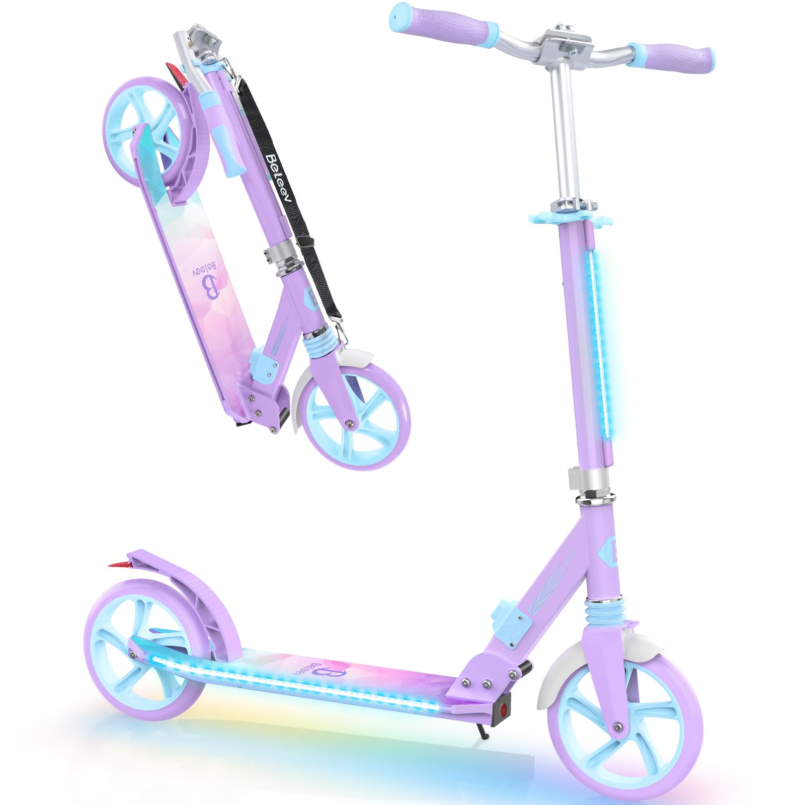 Mua BELEEV V8 Scooter for Kids Ages 6+ with LED Light-Up Stem & Deck ...