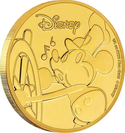MICKEY MOUSE 90th Anniversary Disney Gold Coin 25$ Niue 2018: Amazon.co ...