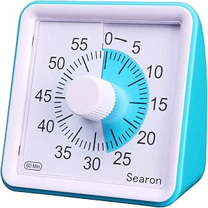Searon Visual Timer for Kids Autism 3.07" Square 60 Minute Countdown ...