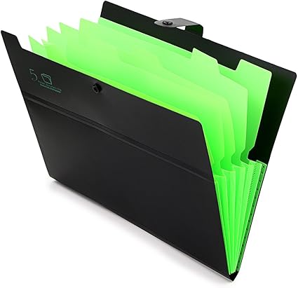 IGNPION A4 Expanding File Folder Pocket Document File Wallet Poly ...