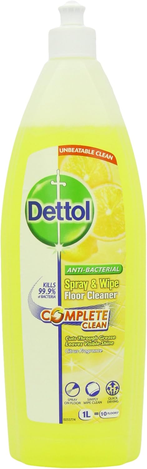 Dettol Spray and Wipe Floor Cleaner, Citrus, 1 Litre, Pack of 3: Amazon ...