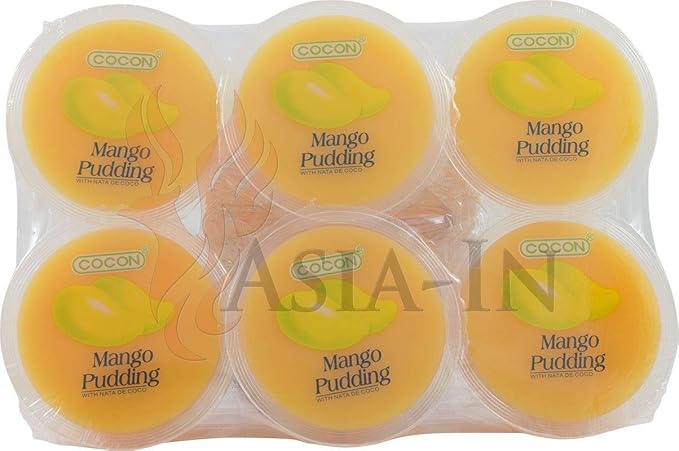 Cocon Brand Mango Flavour Jelly Pudding with Coconut Gel Pieces (80g x ...