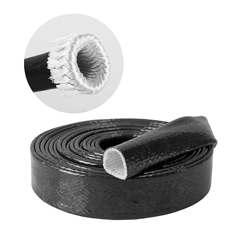 0.59"ID 5FT Car Wire Heat Shield Sleeve,Silicone Pipe Wire Sleeve with ...