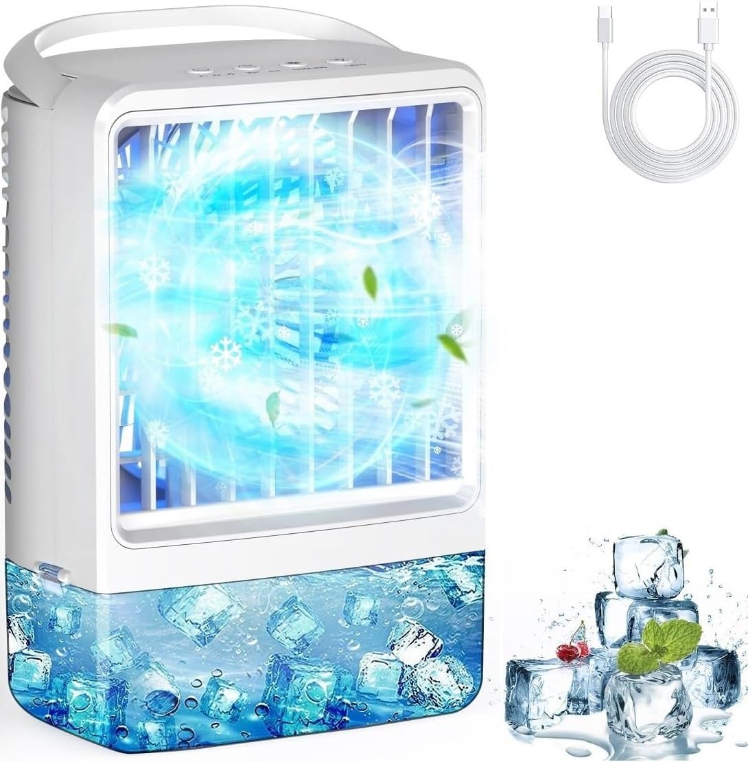 Portable Air Conditioners Ice Fan That Blow Cold Air USB Mini Small Air ...