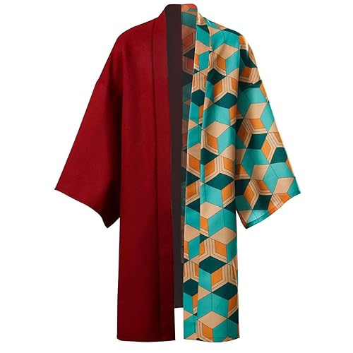 WeizhaonanCos Mens Cosplay Costume Robe Kimono Cape Anime Haori ...