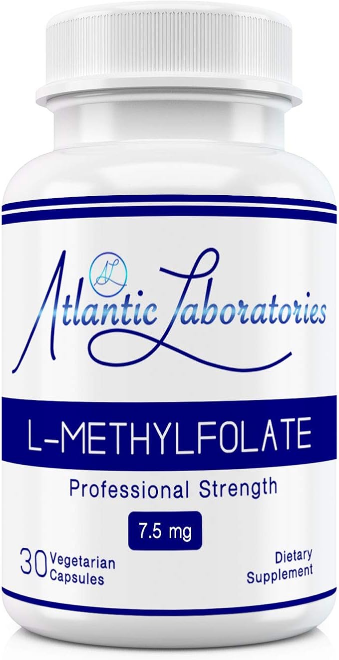 Atlantic Laboratories (5-MTHF) L-Methylfolate 7.5 mg - 7500 mcg - 30 ...