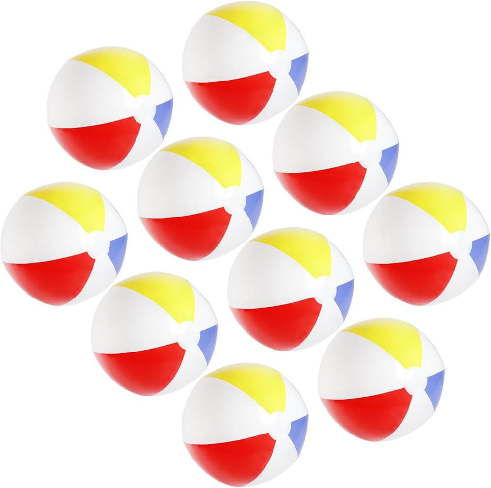 com-four® 10x beach ball inflatable – beach ball water-repellent ...