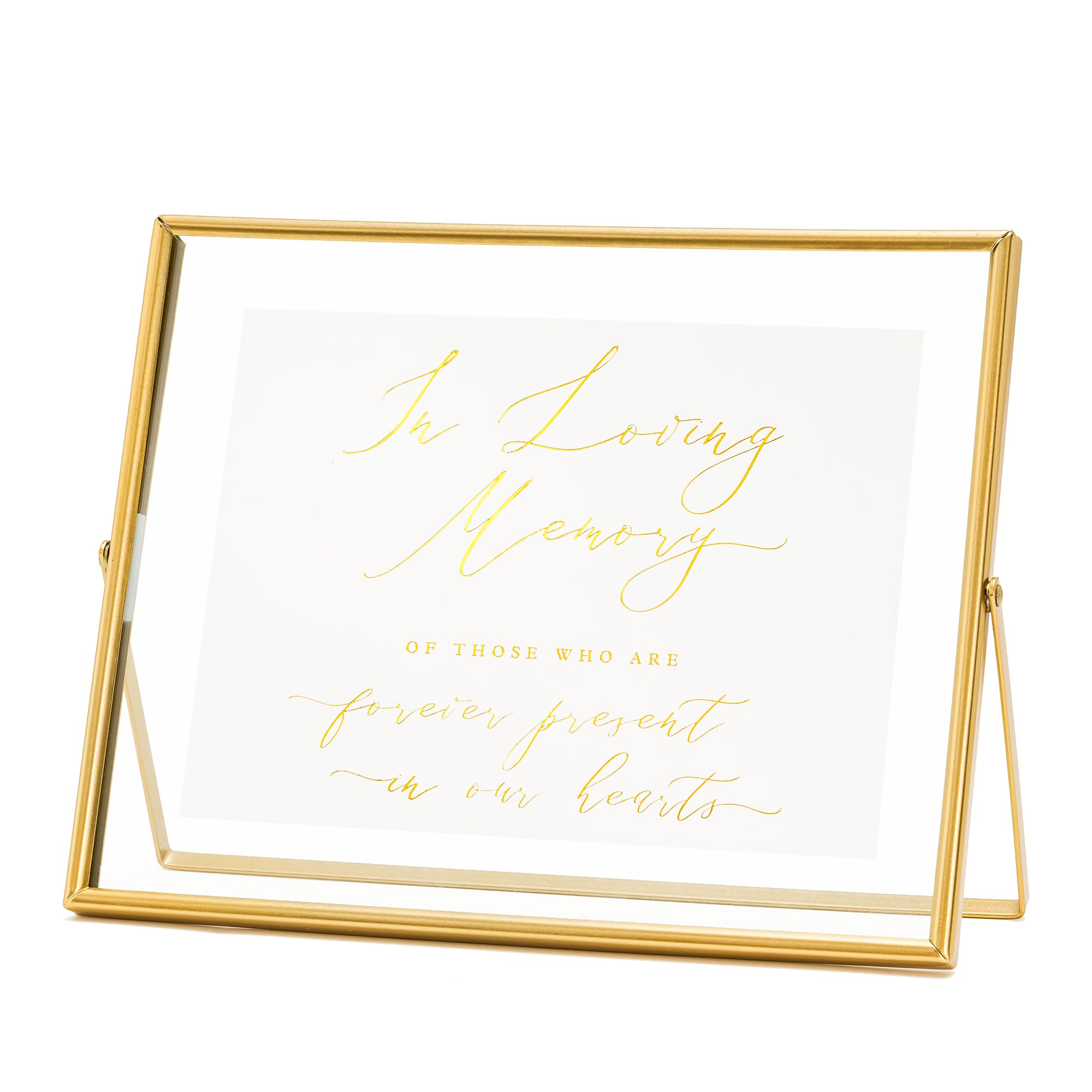 Calculs Horizontal Gold Floating Picture Frame In Loving Memory Wedding ...