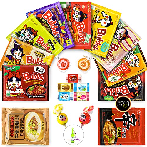YumYumStreet Buldak Ramen Noodles, 9 Flavors Hot Spicy Buldak Ramen ...