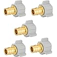5-Pack EFIELD Pex-A Expansion Full Flow Brass Fittings 1/2" Pex X 1/2" Female NPT Swivel Adapter ...