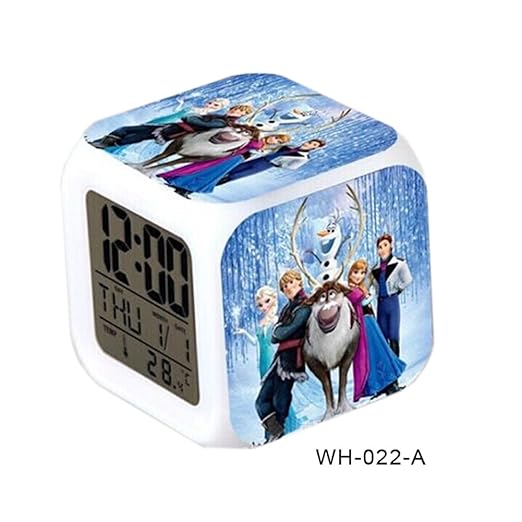 Frozen Anna Elsa Color Change LED Digital Alarm Clock Watch Kid Lovely ...