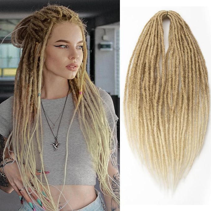 30 Inch Dreadlocks Extensions Blonde Dreads Locs Crochet Hair for Women ...