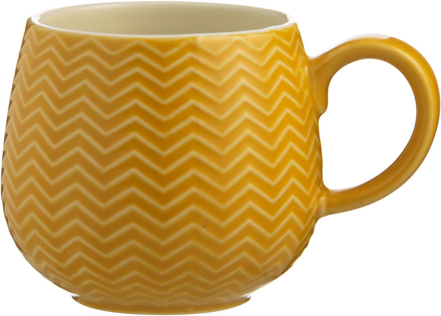 Mason Cash 2002.142 Embossed Chevron Ochre Mug, Stoneware: Amazon.co.uk ...