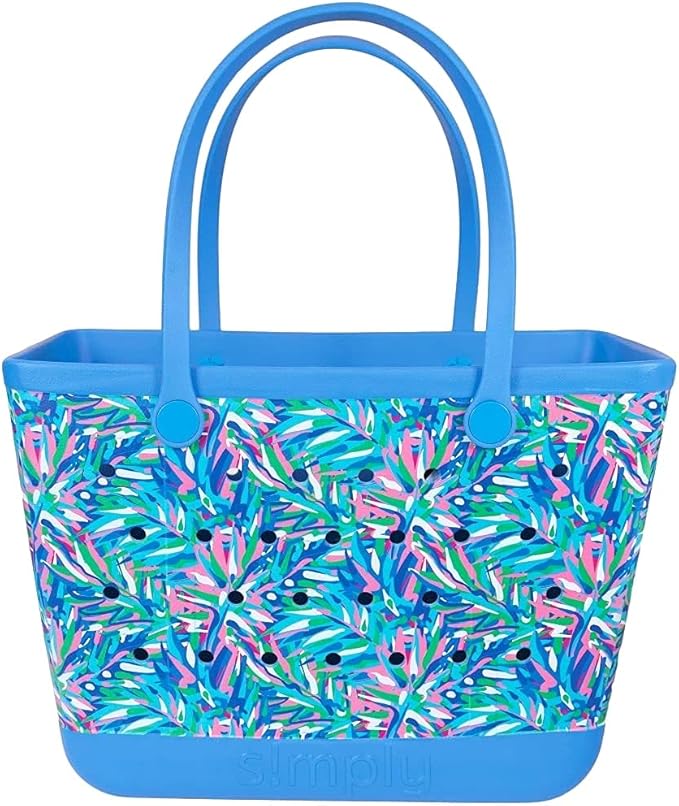 Amazon.com: Simply Southern, Large Tote Bag BLUE MULTI NS: Clothing