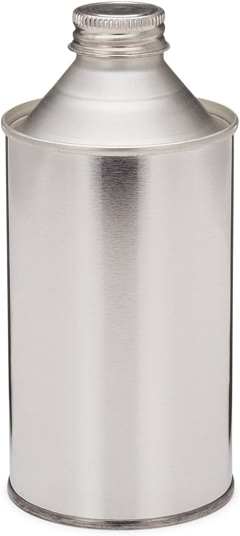 Amazon.com: Tin-plated Cone-Top Steel Metal Can with Metallic Cap, (32 ...