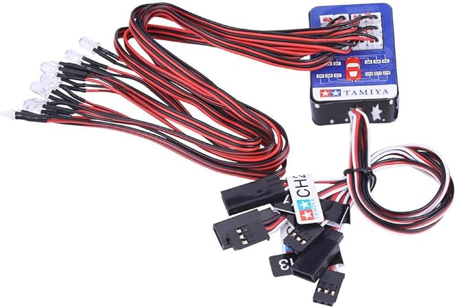 RC Car Light Kit, 12 LED RC Lighting System Simulation Flashing Lights ...