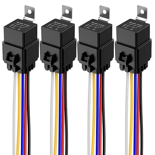 12V Fuse Relay Box with 6 Relays and 11 Way ATC/ATO Blade Fuses, Pre ...