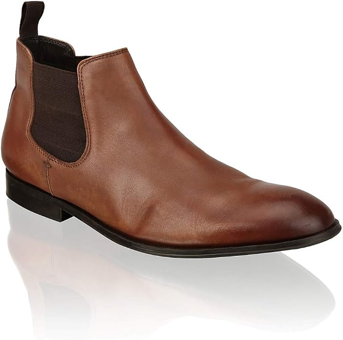 PAT CALVIN, Herren Chelsea Boots in Cognac oder schwarz, zeitlos ...