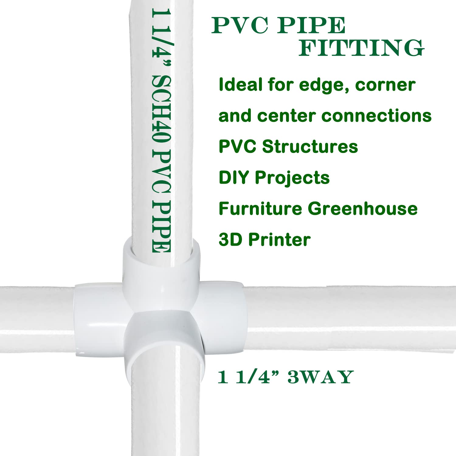 Mua 8Pack 1 1/4” PVC Fittings, 4Way Elbow PVC Fittings for Heavy Duty ...