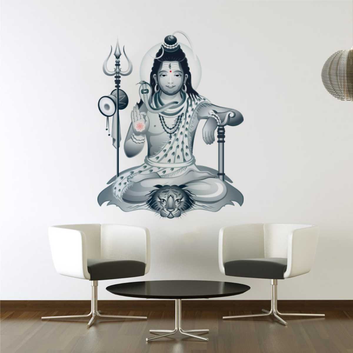 Buy Rawpockets 'Lord Shiva ' Wall Sticker (PVC Vinyl, 70 cm x 90cm ...